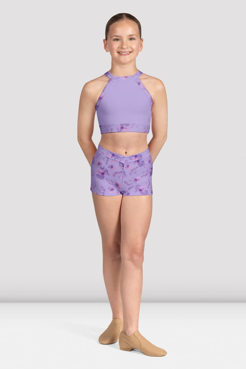 Girls Aella Mesh Back Crop Top, Purple – BLOCH Dance US