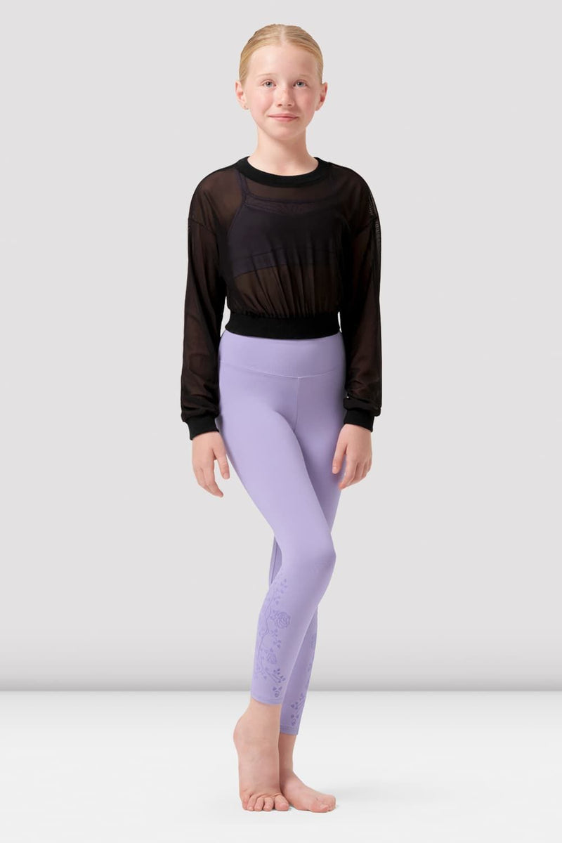 Girls Tammy Mesh Long Sleeve Top, Black – BLOCH Dance US
