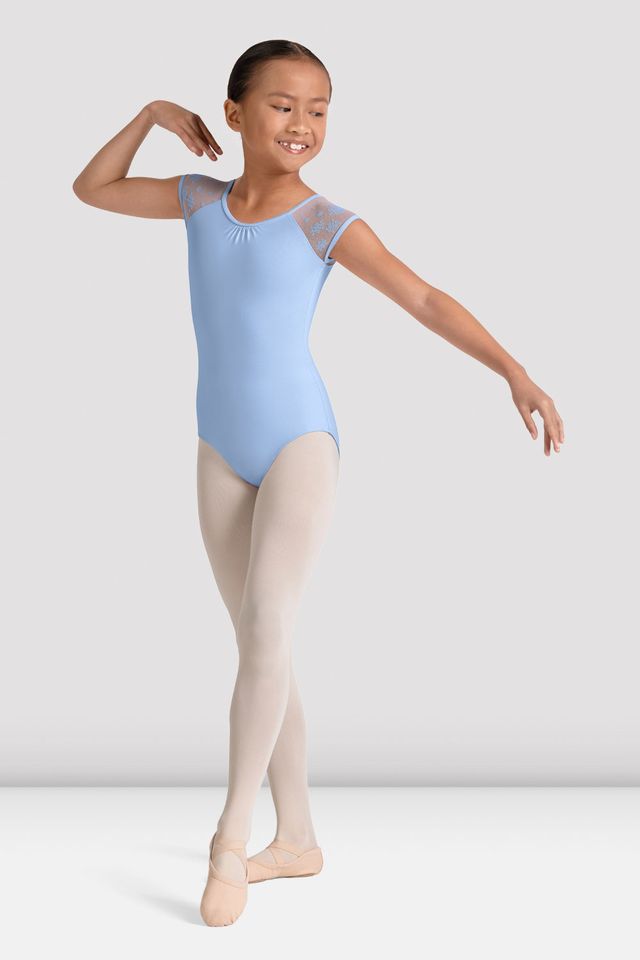 Girls Mirella Kaleidoscope Cap Sleeve Leotard, Blue – BLOCH Dance US