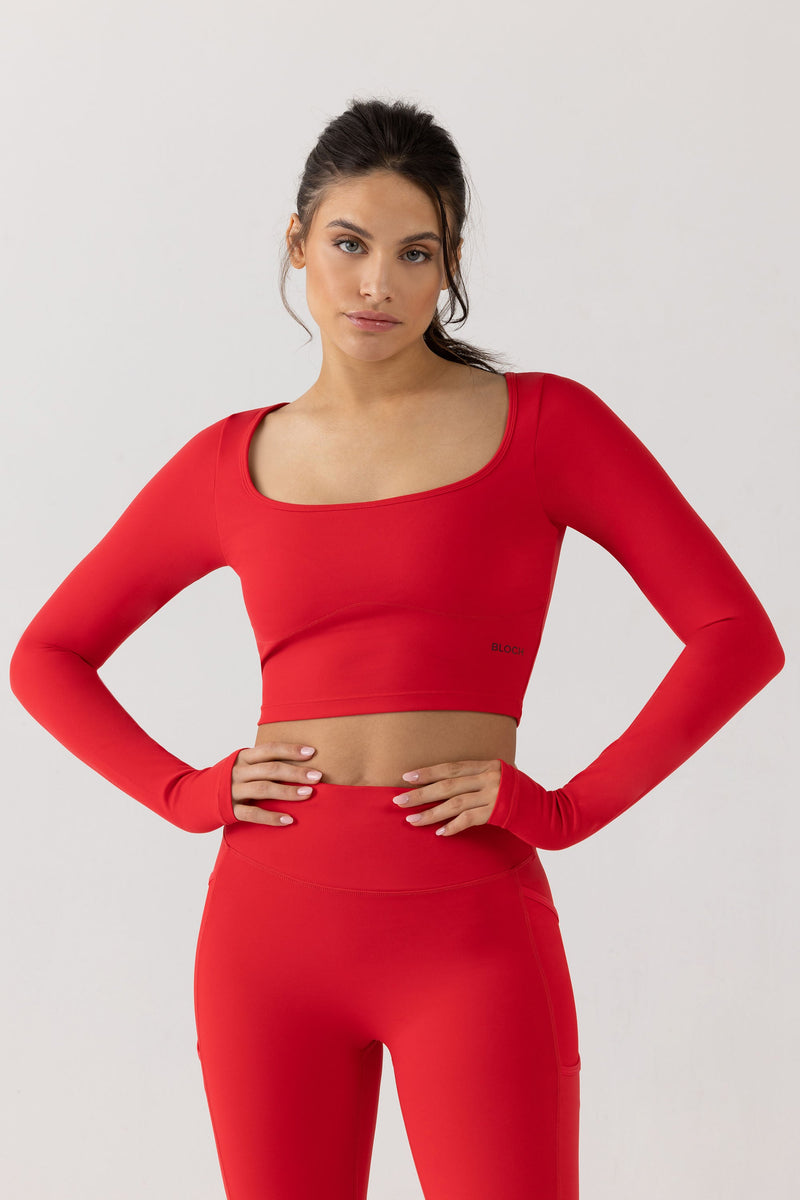Bloch Revive Square Crop, Red – BLOCH Dance US